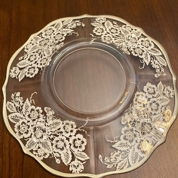 Dining | Vintage Silver Overlay Plate Lovely | Poshmark
